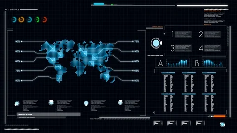 UI User Interface Dark blue background w... | Stock Video | Pond5