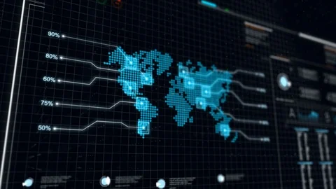 UI User Interface Dark blue background w... | Stock Video | Pond5