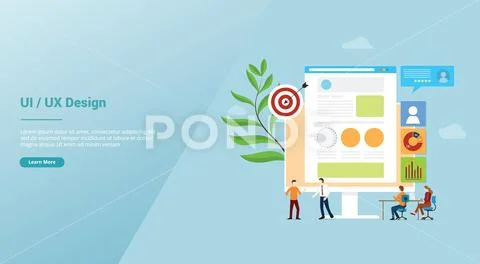 Ui ux user interface and user experience design concept development with team ~ Clip Art #113084279