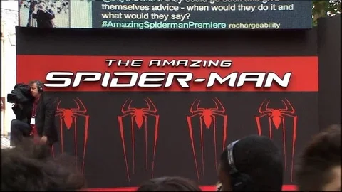 UK: "The Amazing Spider-Man" co-stars An... | Stock Video | Pond5