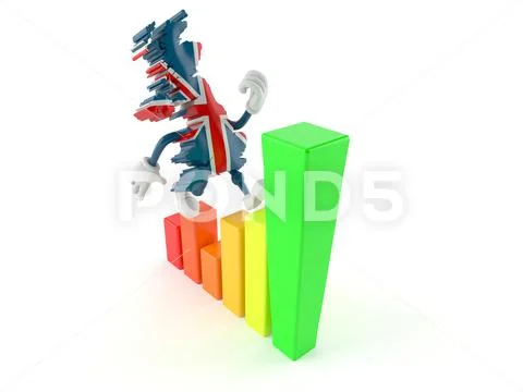 UK character with chart Stock Illustration ~ #130429892