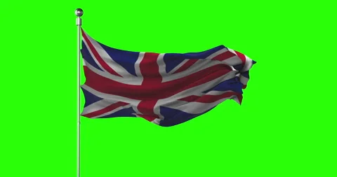 Uk Flag Green Screen Stock Footage ~ Royalty Free Stock Videos | Pond5