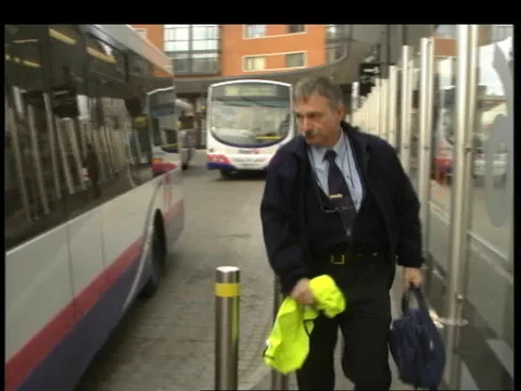 UK: Polish bus drivers recruited to Brit... | Stock Video | Pond5