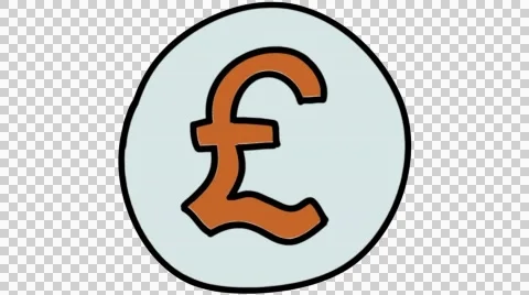 UK Pound sign cartoon hand drawn illustr... | Stock Video | Pond5