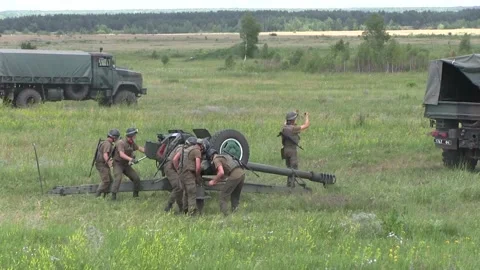 Military Artillery Barrage Artillery Barrage Stock Footage ~ Royalty ...