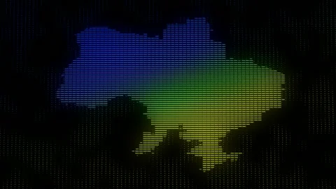 Ukraine map Digital background Loop 4k. | Stock Video | Pond5