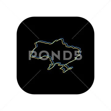 Ukraine map symbol icon.: Royalty Free #177535342