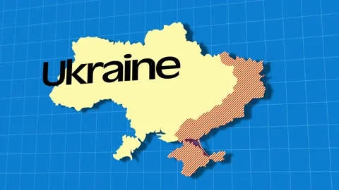 Ukraine war Animated conflict map of Rus... | Stock Video | Pond5