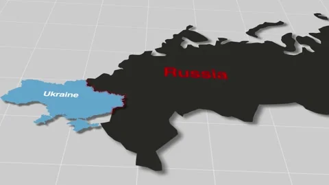 Ukraine war map, Animated map of Russia ... | Stock Video | Pond5