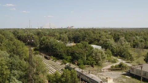 Ukraine's train graveyard near the Chern... | Stock Video | Pond5
