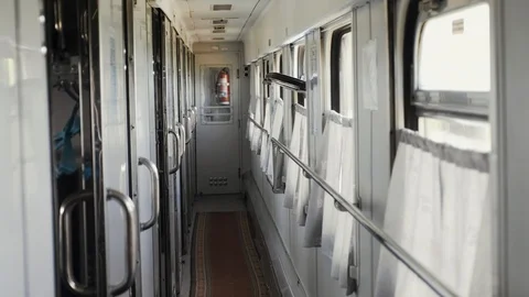 Ukrainian intercity train. Coupe train c... | Stock Video | Pond5