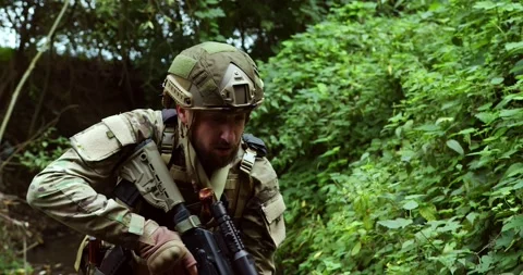 ukrainian soldier aiming with sniper rif... | Stock Video | Pond5