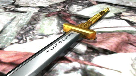 ulfberht sword | Stock Video | Pond5