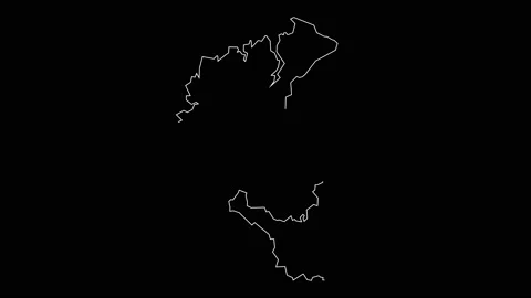Ulster Ireland province map outline anim... | Stock Video | Pond5