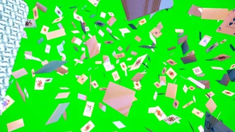 Playing Cards Flying Cards Stock Video Footage | Royalty Free Playing ...