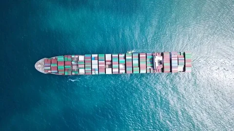 Ultra large container vessel (ULCV) at s... | Stock Video | Pond5