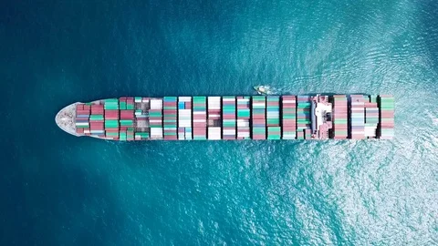 Ultra large container vessel (ULCV) at s... | Stock Video | Pond5