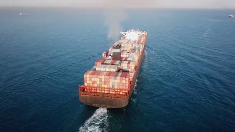 Ultra large container vessel (ULCV) at s... | Stock Video | Pond5