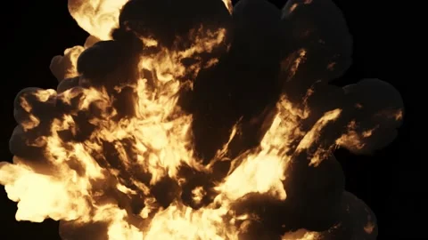 Ultra realistic explosion with thick bla... | Stock Video | Pond5
