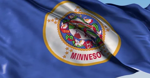 Ultra realistic looping flag: Minnesota ... | Stock Video | Pond5