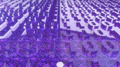 Ultra violet Binary Code with a circuit ... | Stock Video | Pond5
