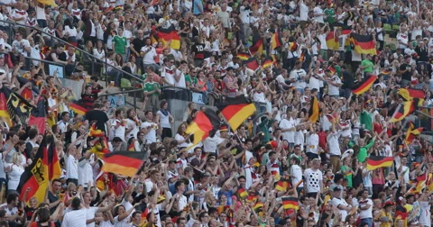 UltraHD 4K German Happy Crowd People Wav... | Stock Video | Pond5