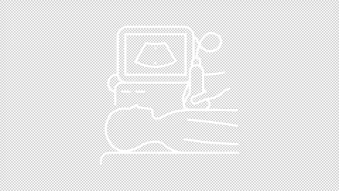 Ultrasound scan white icon animation | Stock Video | Pond5