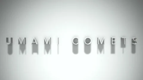 umami comets 3D title animation white te... | Stock Video | Pond5