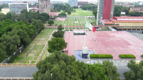 UNAM main campus with rectory tower (rig... | Stock Video | Pond5
