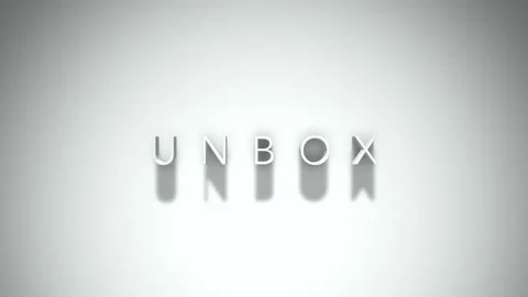 unbox 3D title animation with shadows on... | Stock Video | Pond5