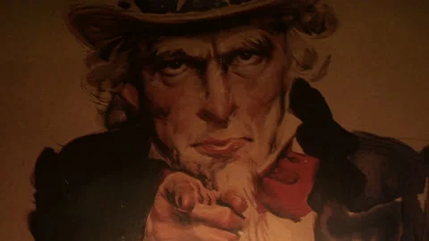 Uncle Sam image with candles lights | Stock Video | Pond5