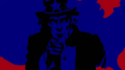 Uncle Sam on map of the United States, d... | Stock Video | Pond5