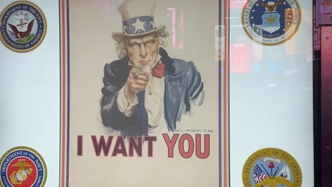 Uncle Sam Poster Times Square Manhattan ... | Stock Video | Pond5
