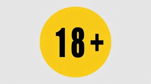 Under 18 sign warning symbol on transpar... | Stock Video | Pond5