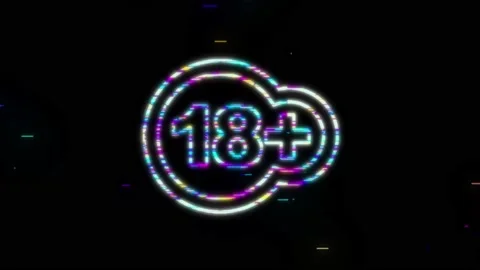 Under 18 sign warning symbol. Eighteen p... | Stock Video | Pond5