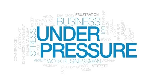 Under pressure animated word cloud, text... | Stock Video | Pond5