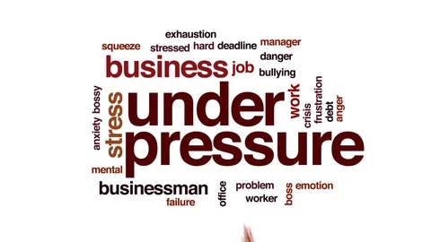 Under pressure animated word cloud, text... | Stock Video | Pond5
