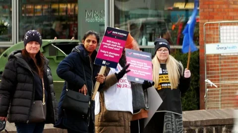 Underfunded and overworked NHS workers a... | Stock Video | Pond5