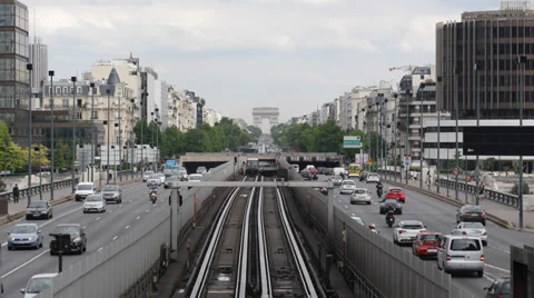Arc De Triomphe Roundabout Stock Footage ~ Royalty Free Stock Videos ...