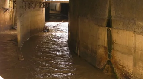 Underground Water Channel Stock Footage ~ Royalty Free Stock Videos | Pond5