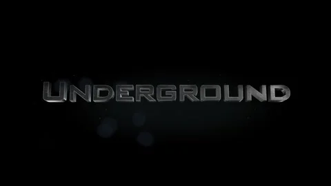 Underground title metal text on black al... | Stock Video | Pond5