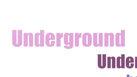 Underground Word Cloud Animated Isolated... | Stock Video | Pond5