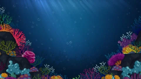 Underwater with Colorful Coral Animation... | Stock Video | Pond5