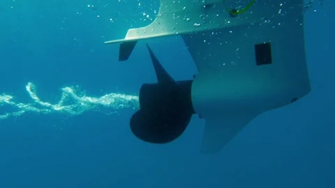Underwater POV of Boat Propeller Spinnin... | Stock Video | Pond5
