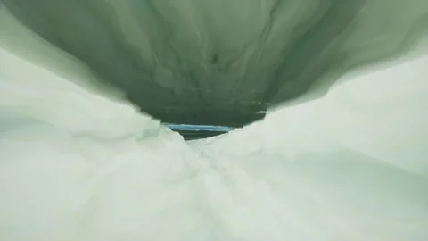 Underwater river iceberg ice cave | Stock Video | Pond5