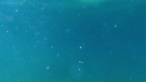 Underwater scene with floating particles... | Stock Video | Pond5