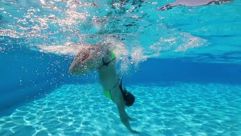 Girl Swimming Underwater Stock Video Footage | Royalty Free Girl Swimming Underwater Videos | Page 6