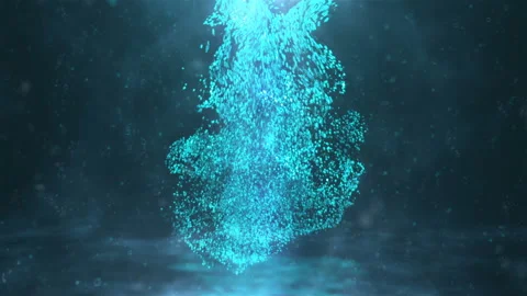 Underwater Splash in a 3D animation | Stock Video | Pond5