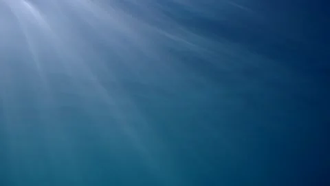 Underwater sunrays in the blue Ocean, Re... | Stock Video | Pond5