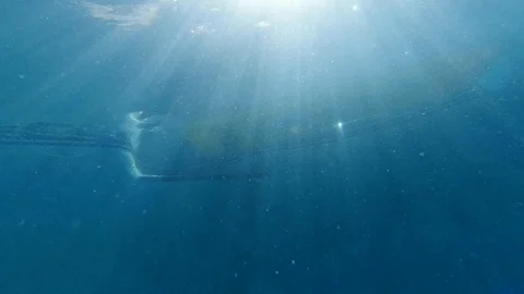 Underwater view of in ground blue pool w... | Stock Video | Pond5